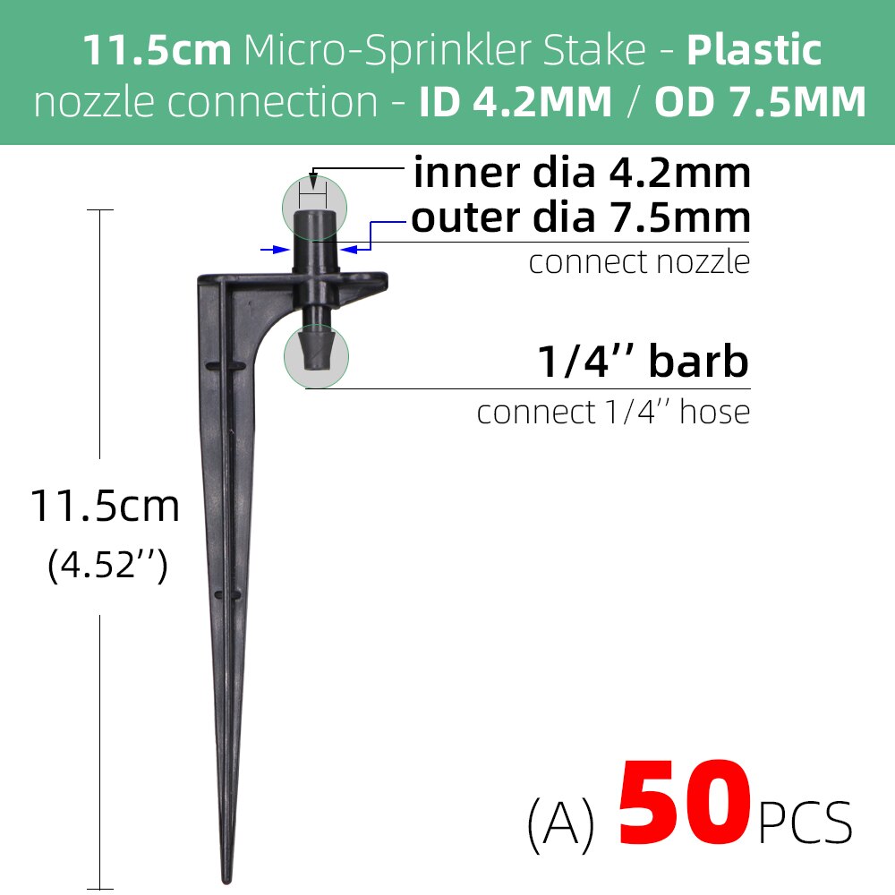 6.0 / 7.5mm Connectors Stakes for Garden Micro Spr... – Grandado