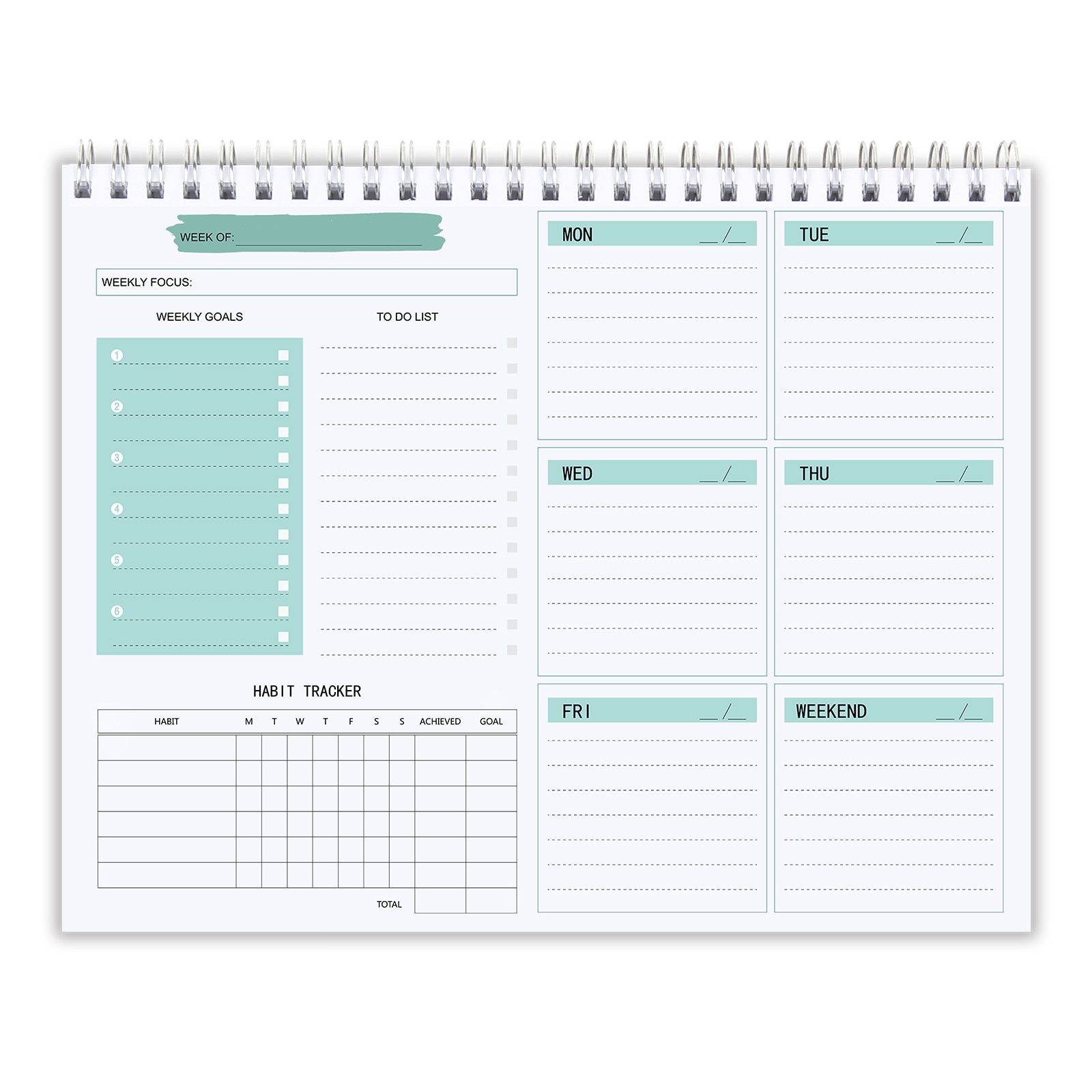 Daily Weekly Non-dated Planner Agendas Desktop Not... – Vicedeal