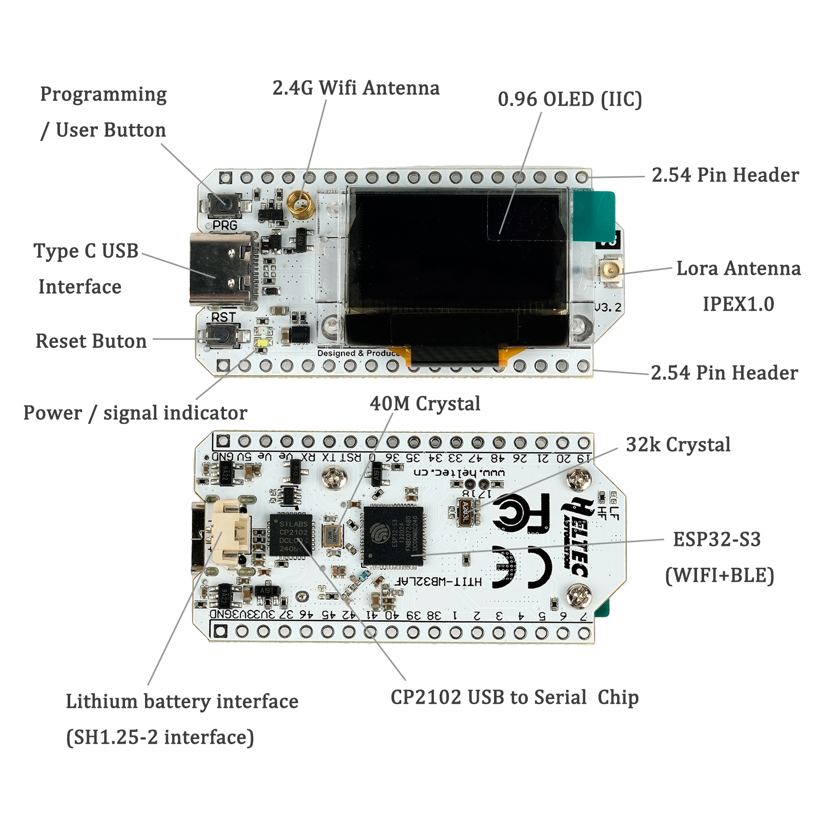 LoRa32 V3 868 MHz / 915 MHz ESP32 LoRa Development... – Vicedeal