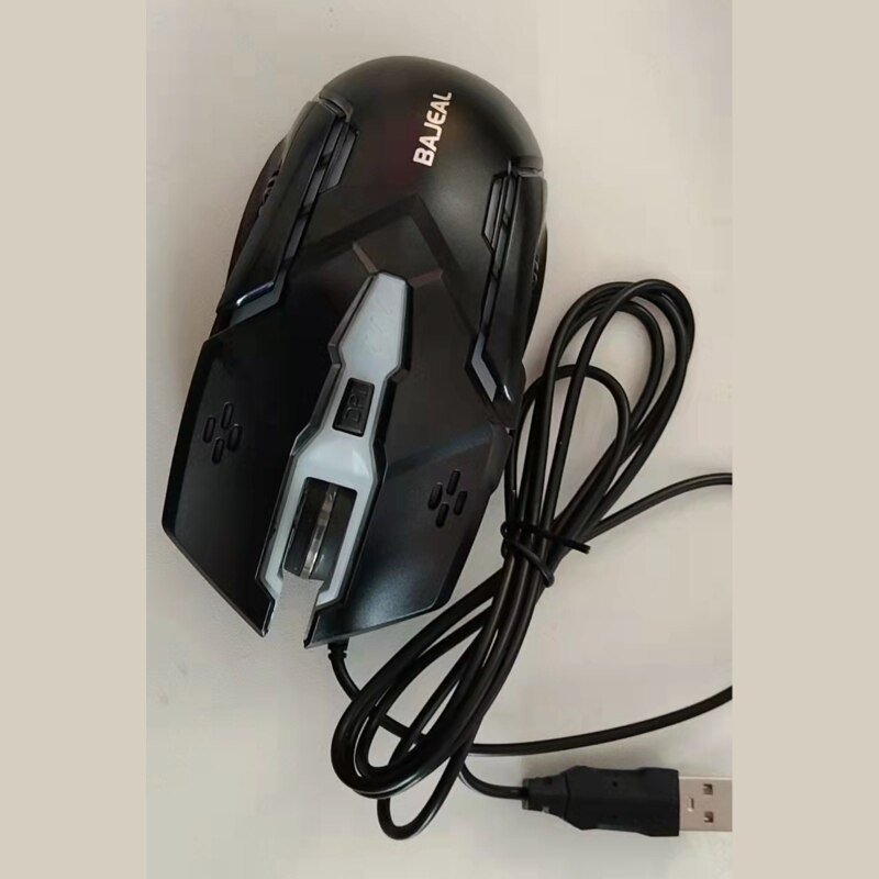 BAJEAL D2 Wired Sports Mouse Six-Button 4-Speed Va... – Grandado