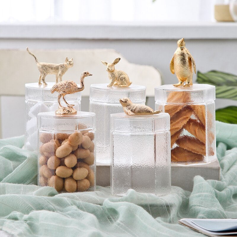 glass jar cute metal animal bottle cap decoration ... – Grandado