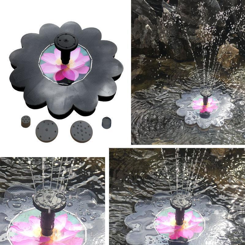 Solar Powered Water Fountain Lotus Garden Pool Pon... – Grandado