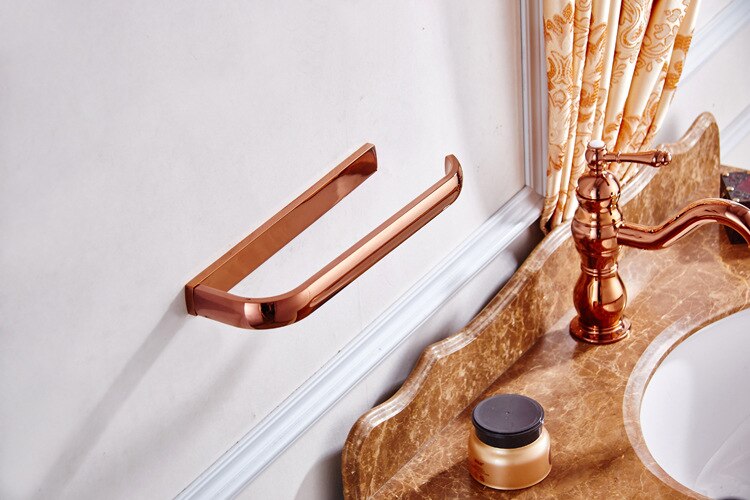 Senducs brass towel ring with rose gold wash towel... – Vicedeal