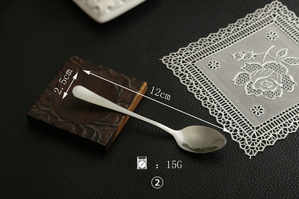 Stainless Steel Coffee Ice cream Tea Spoon Flatwar... – Grandado