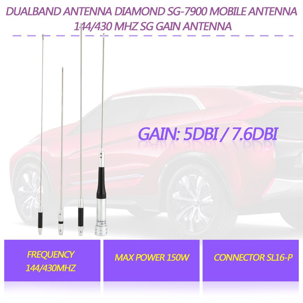 U/V Dualband Antenne Diamond SG7900 Mobiele Antenn... – Vicedeal