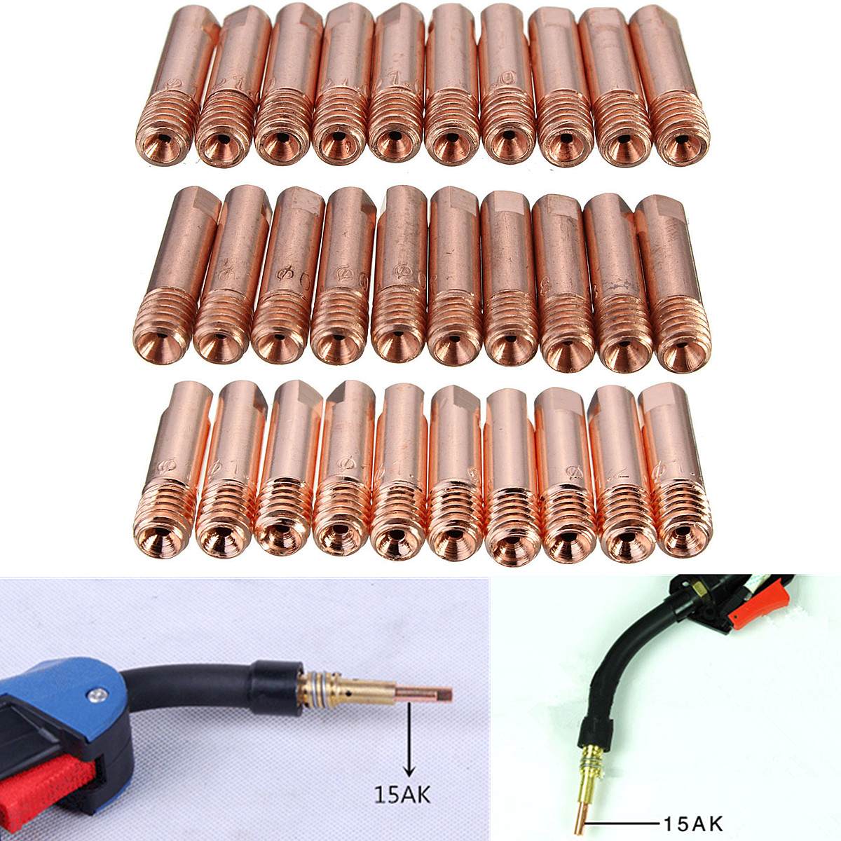 FORGELO 10pcs MB-15AK M6 25mm MIG/MAG Welding Nozz... – Vicedeal