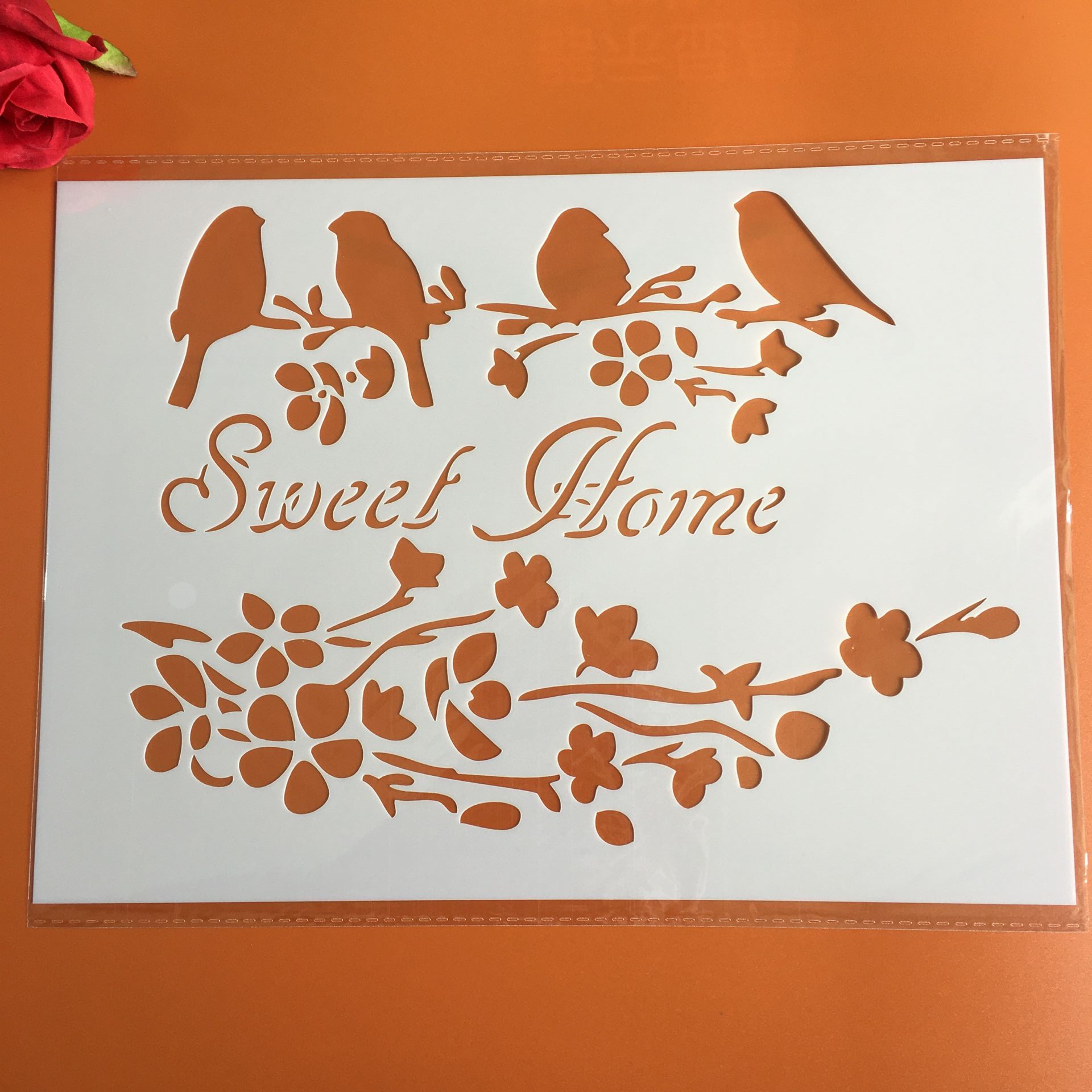 A4 29 * 21cm Sweet home bird DIY Stencils Wall Pai... – Vicedeal