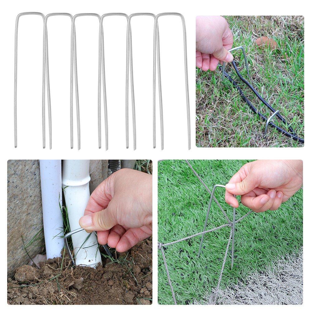 Garden Pile U-shaped Fixing Nail 12 Pieces of Lawn... – Grandado