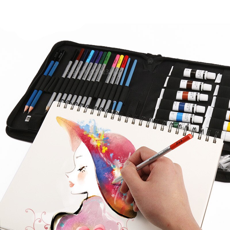 31Pcs Painting Set Watercolors Pencils + Watercolo... – Grandado