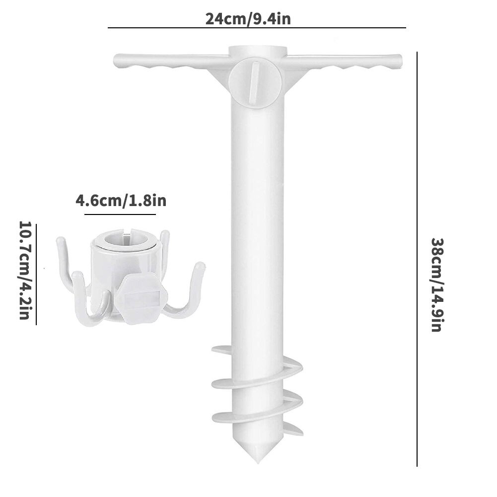 Beach Umbrella Sand Anchor Adjustable Parasol Scre... – Grandado
