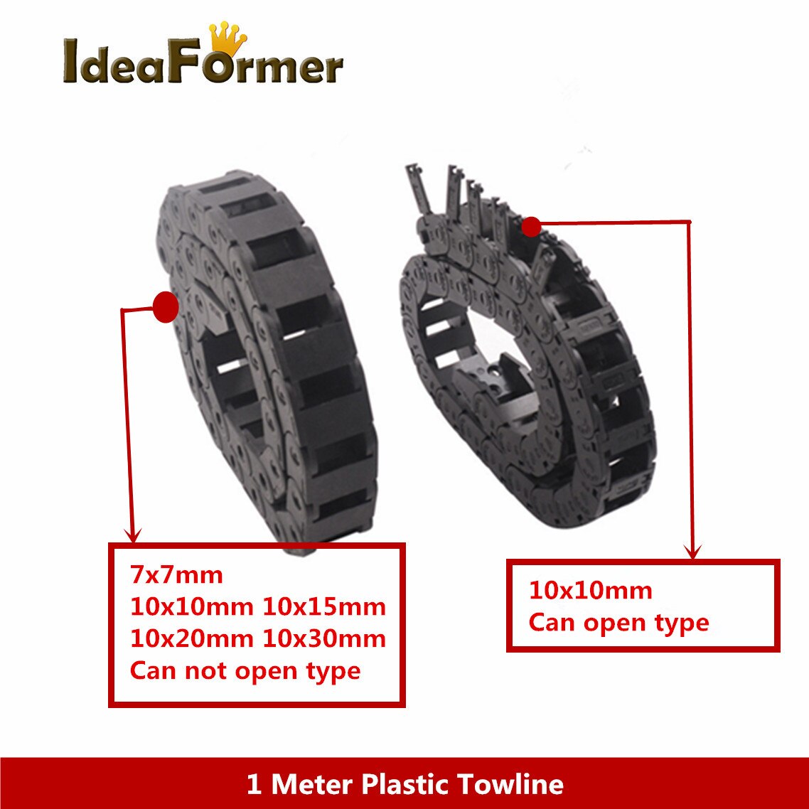 1 Meter Plastic Towline 7x7mm 10X10/20/30mm Semi E... – Grandado