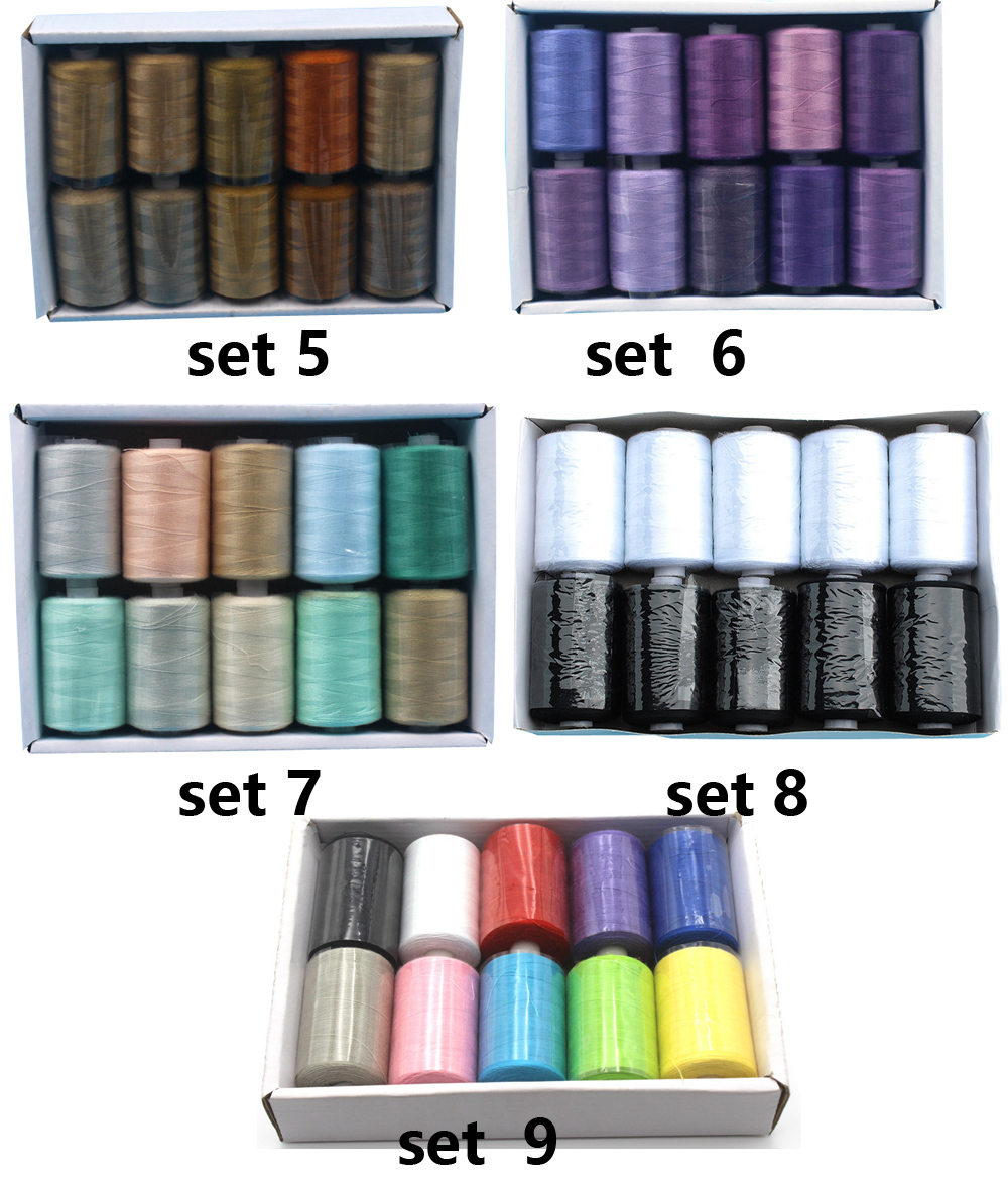 Sewing Thread 10 Colors Set 40S/2 For Sewing Machi... – Vicedeal
