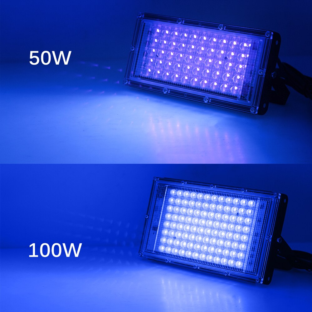 Uv Led Schijnwerper 50W 100W Ultraviolet Licht 395... – Grandado