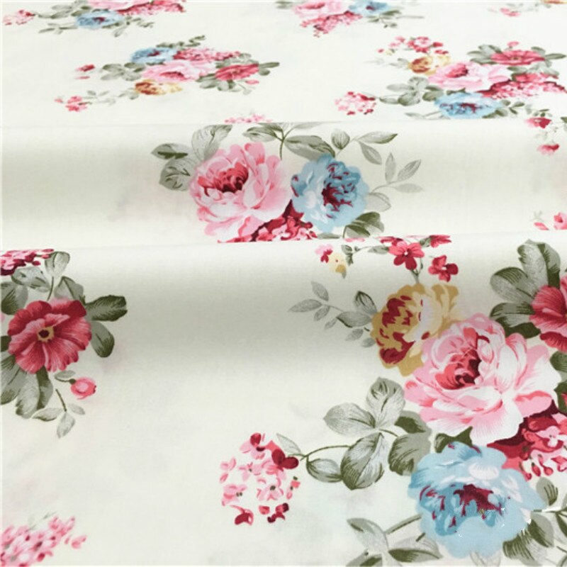 Buulqo 100% cotton twill flower fabrics for DIY Se... – Grandado