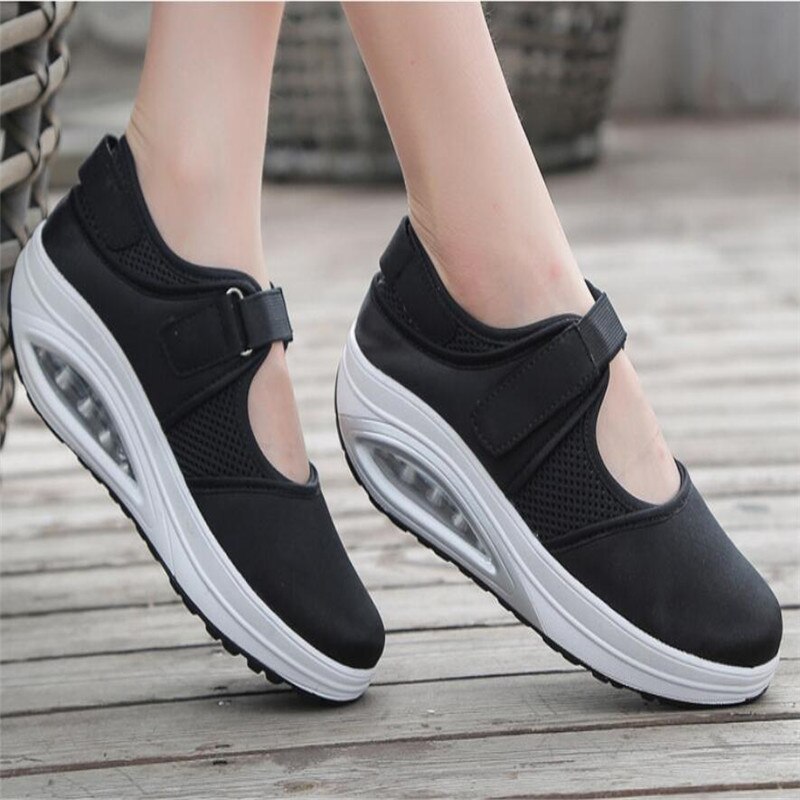 Breathable Wedge Sneaker Slimming Toning Shoes Thi... – Grandado