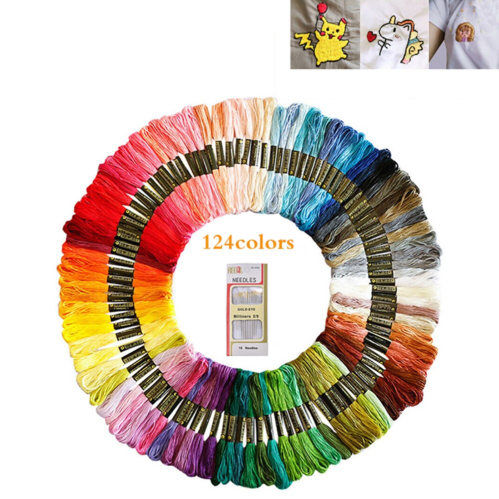 124 Colors Multi-colors Embroidery Threads Cross S... – Vicedeal