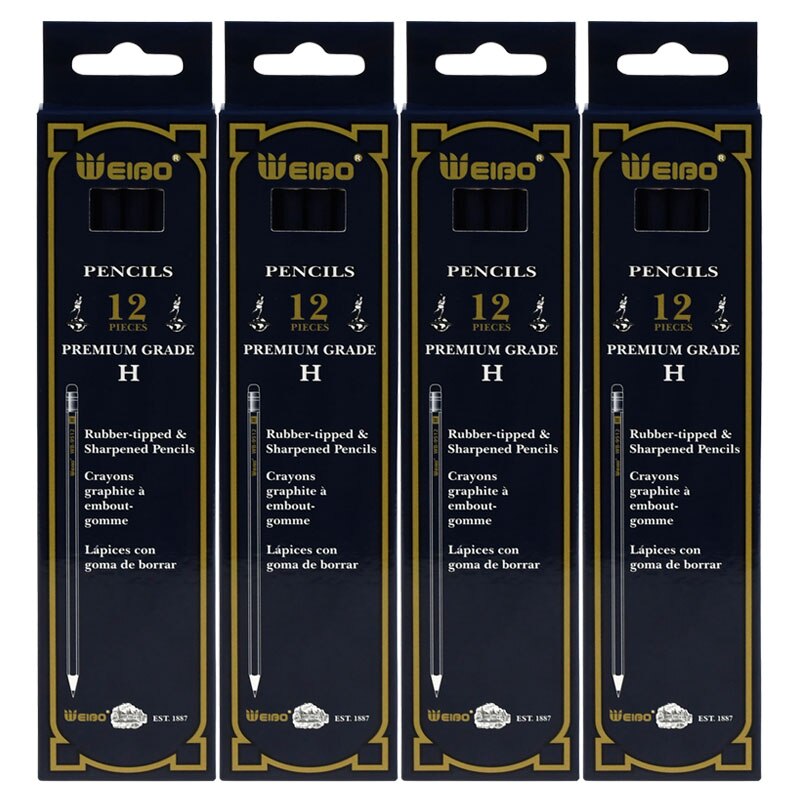 9512 skriveblyanter til skolen 1 eske (12 stk) h b... – Grandado