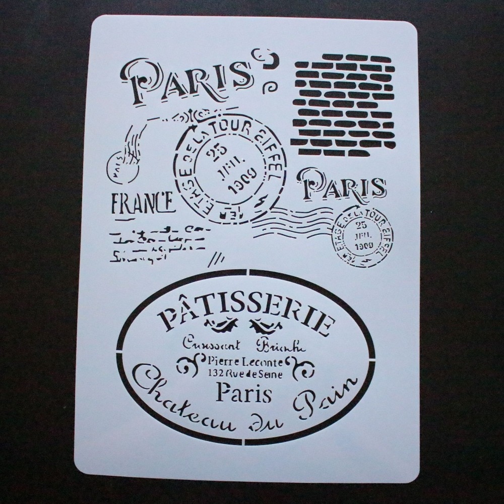 French Paris DIY Craft Layering Stencils Walls Pai... – Grandado