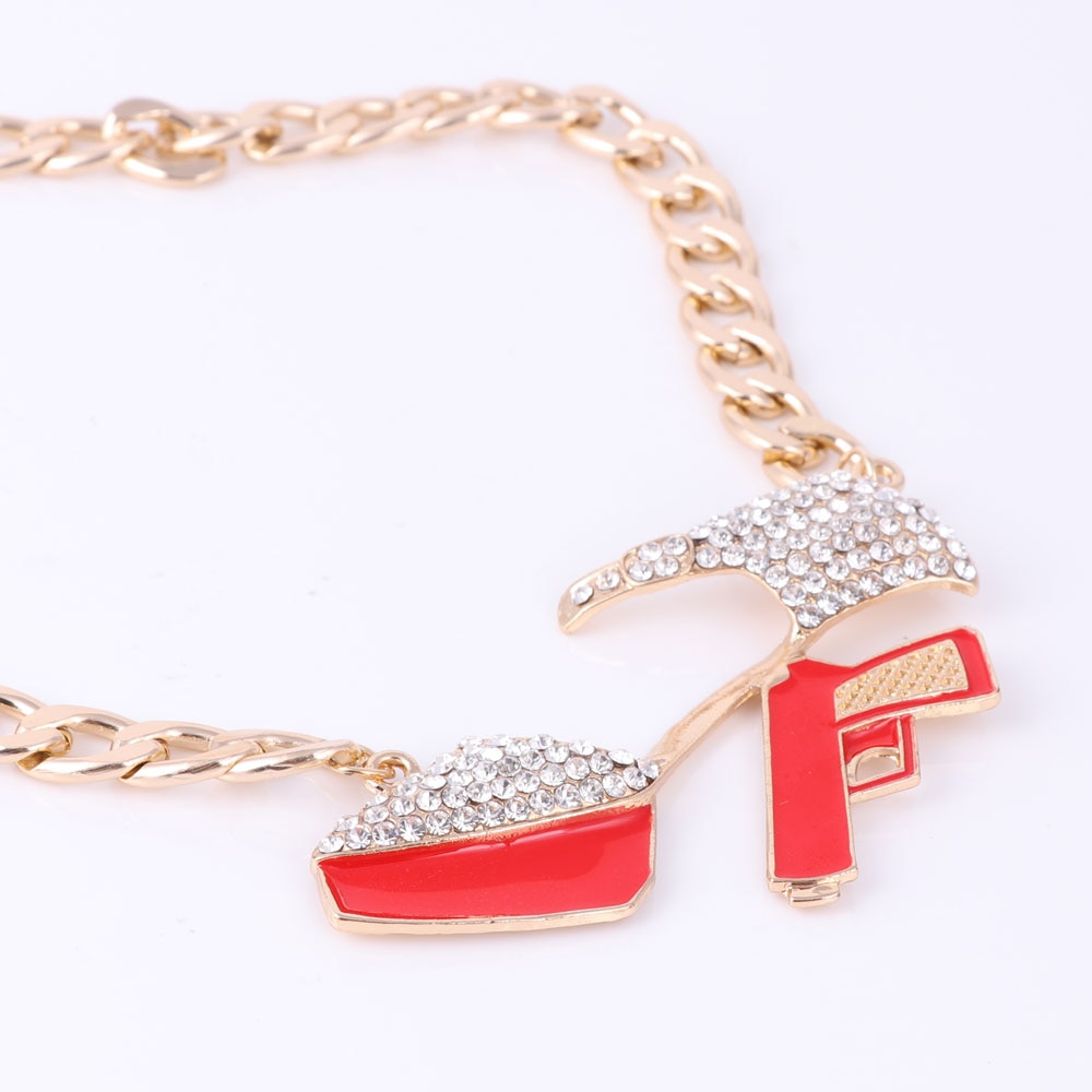 Unique Punk High-Heeled Shoes Necklace Bracelet Ea... – Vicedeal