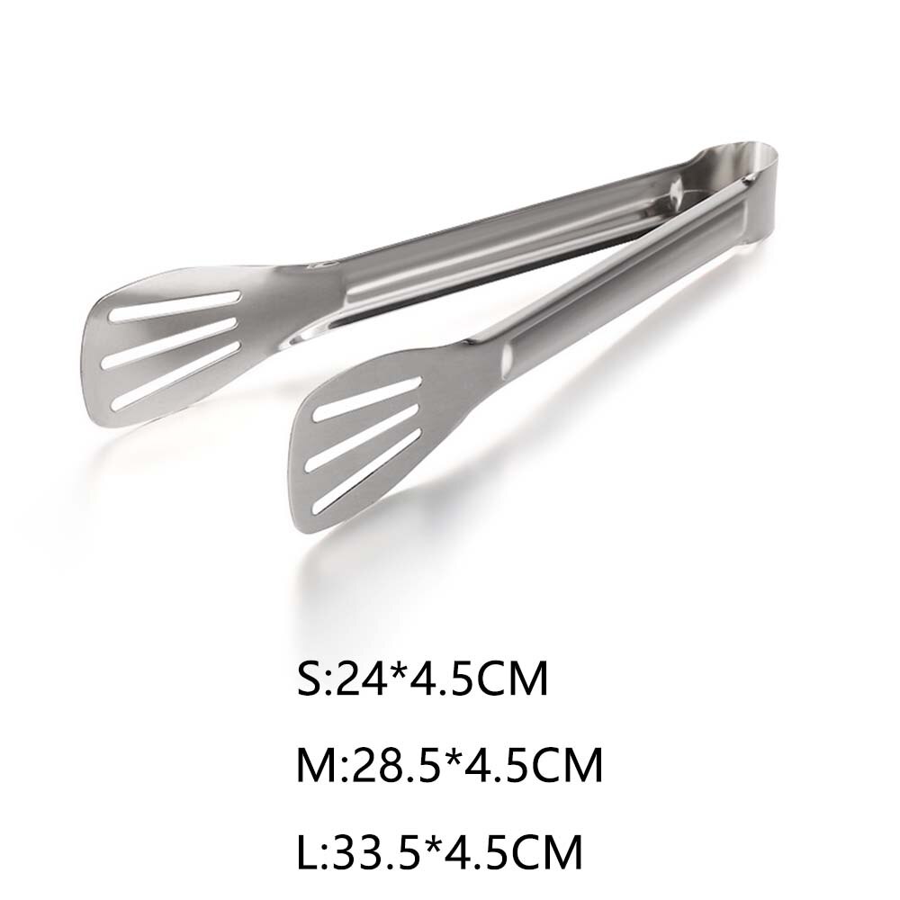 S/M/L Stainless Steel Food Tongs Anti-heat Bread C... – Vicedeal