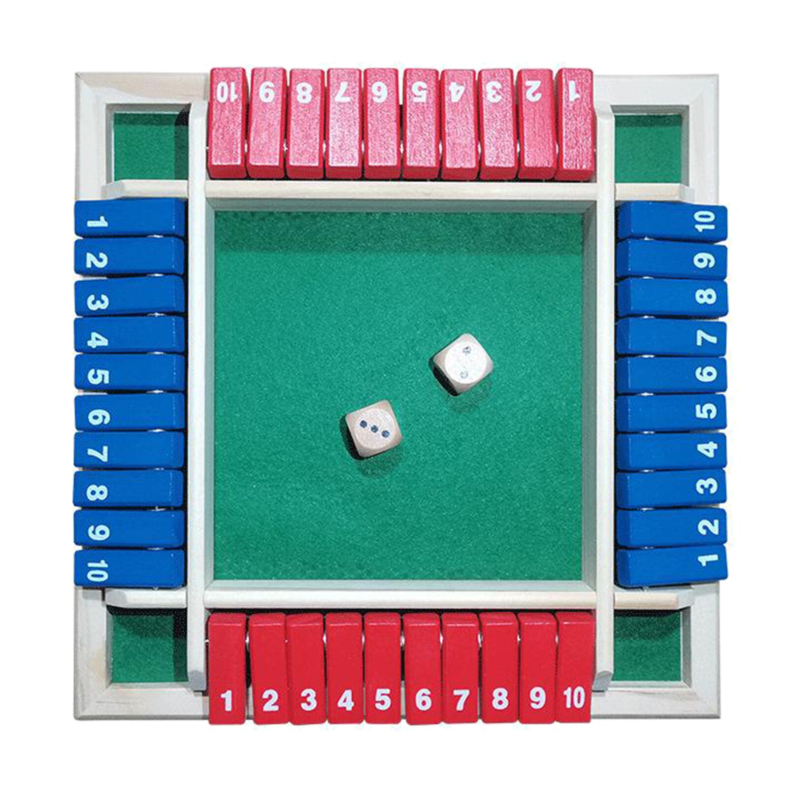 4 Sided 10 Number Shut The Box Dice Tabletop Board... – Grandado