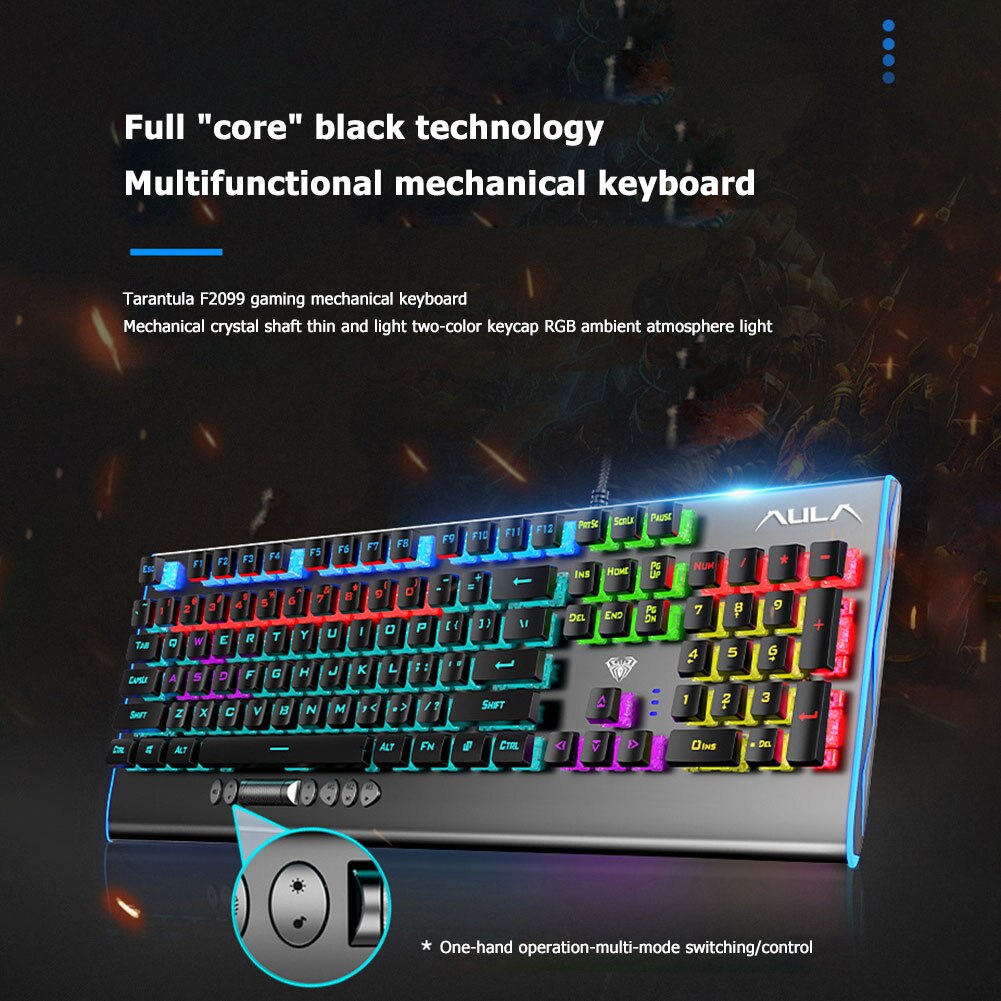 F2099 Gamer Mechanical Keyboard Blue Brown Switch ... – Vicedeal
