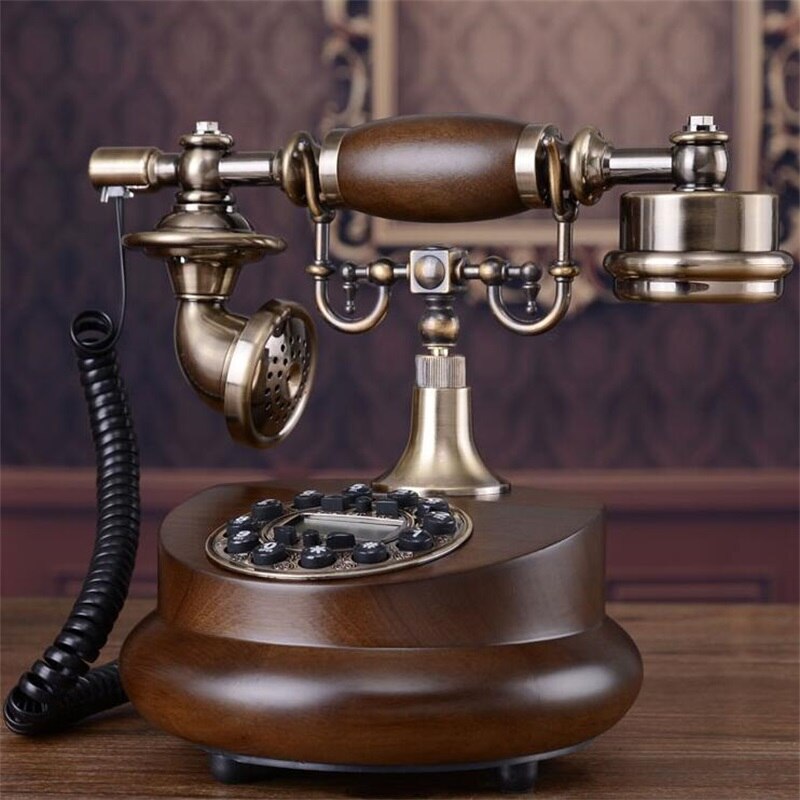 Solid Wood Digital Telephone Landline Classic Vint... – Grandado