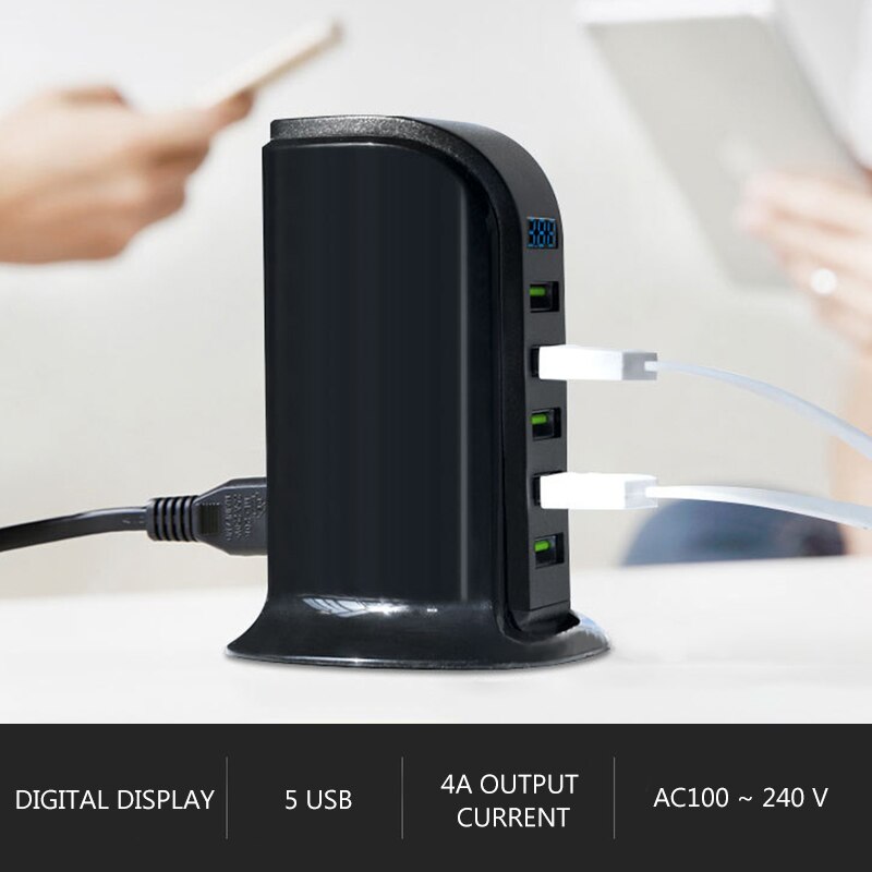 5 Port USB Plug Charging Station Dock Stand Deskto... – Vicedeal