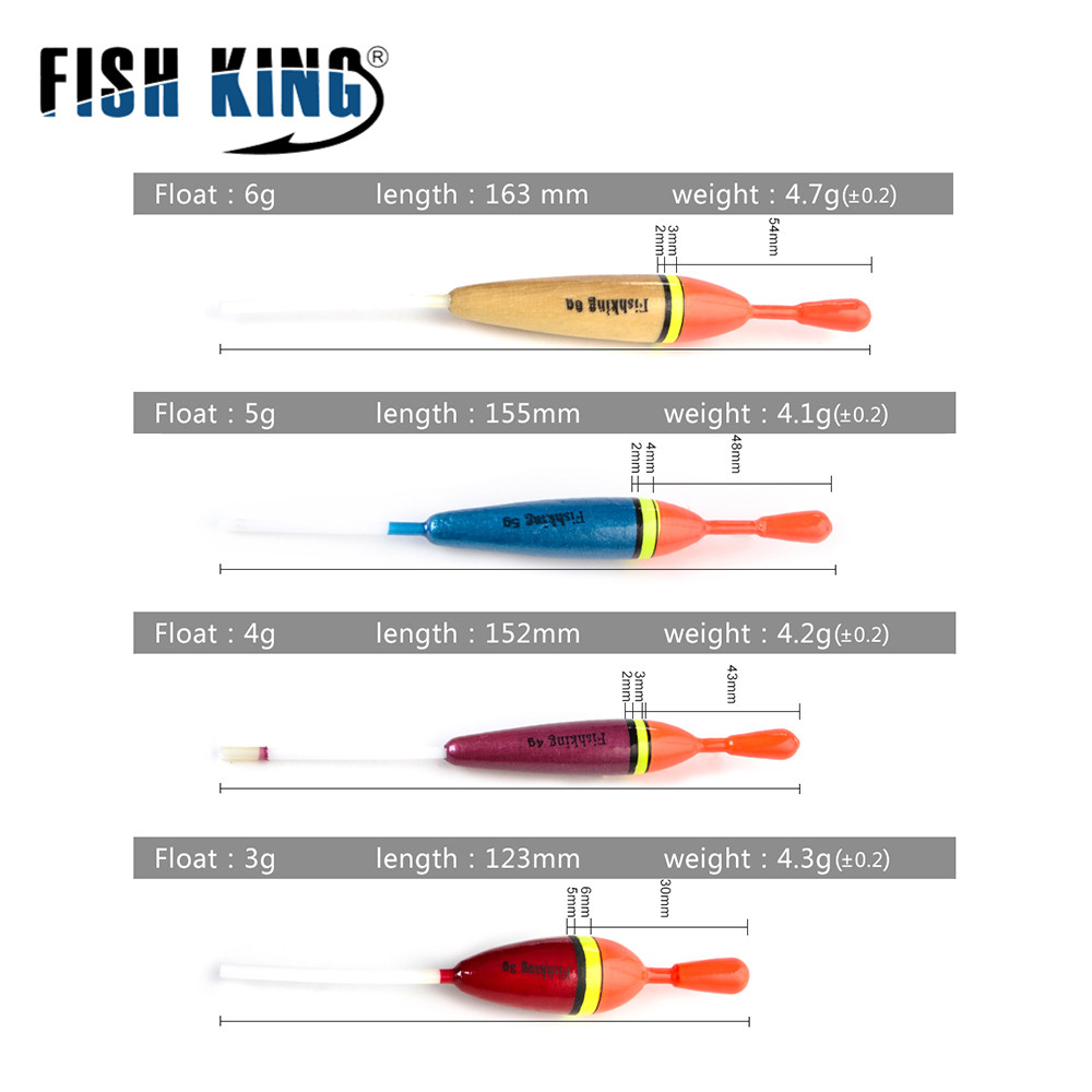 FISH KING 4 unids/lote, conjunto De boya con mezcl... – Grandado