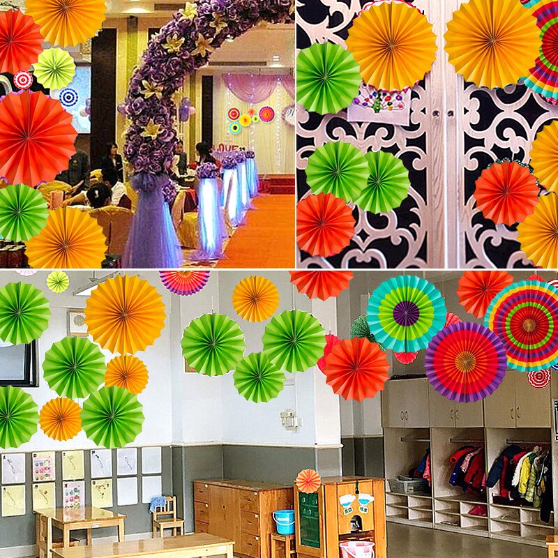 6 Set Mexican Party Decoration Supplies Paper Fan ... – Vicedeal