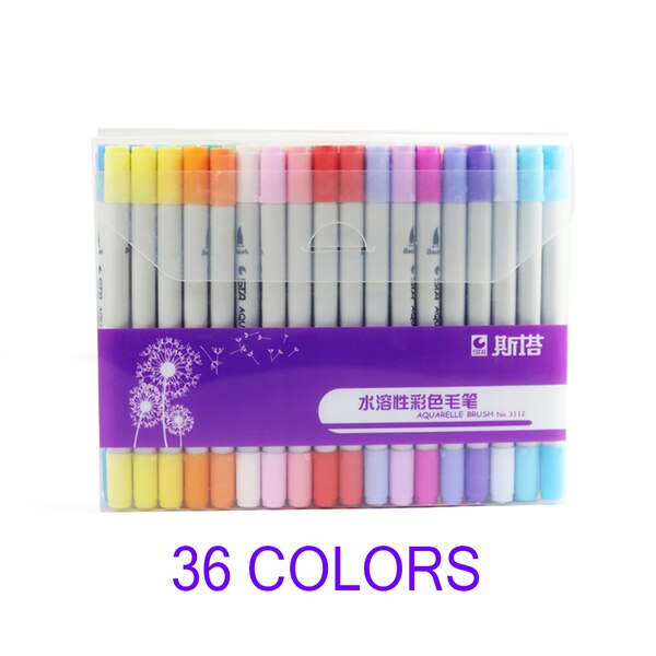 STA 80 Colores Dual Tips Watercolor Brush Pen Mark... – Grandado