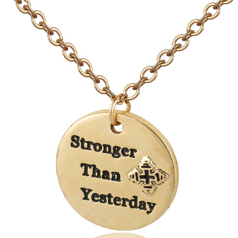 CrossFit Message Pendant Necklace Workout Gym Stro... – Grandado
