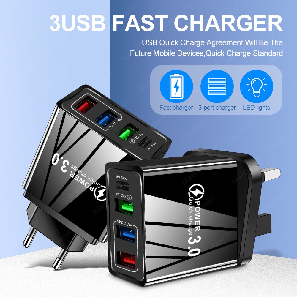 20W PD USB Charger Quick Charge 4.0 3.0 Type C PD ... – Grandado