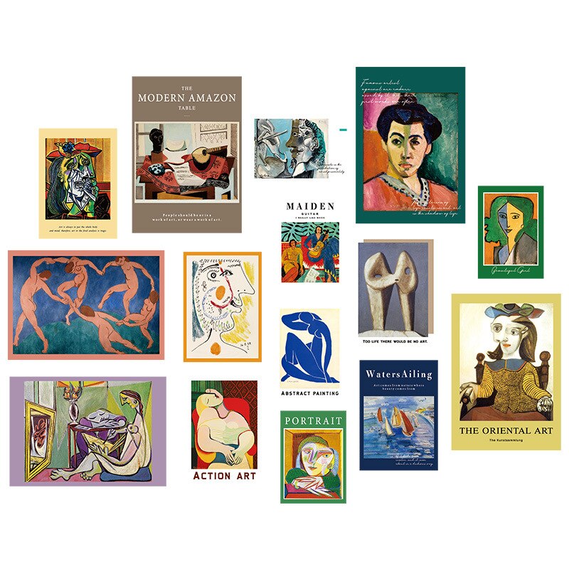 Ins Art Retro Abstraction Decorative Card 15 Sheet... – Vicedeal