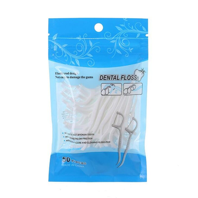 50pcs Dental Floss Flosser Picks Toothpicks Teeth ... – Vicedeal