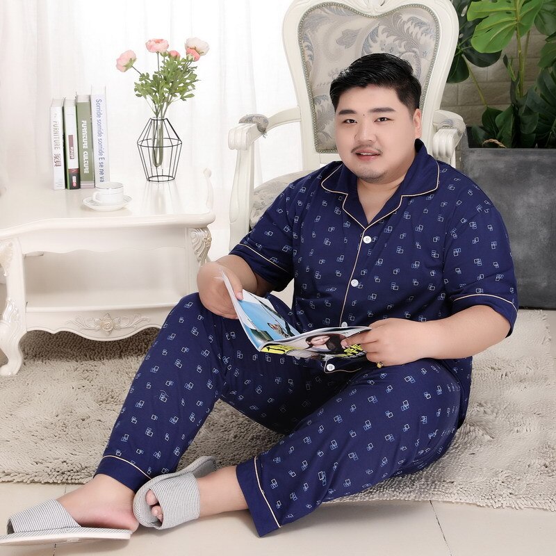 Summer Cotton Male Loose Casual Homewear Short Sle... – Grandado