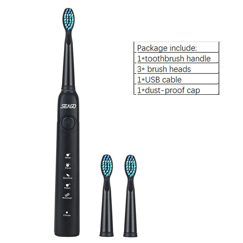 Seago USB Rechargeable Electric Toothbrush Smart T... – Vicedeal