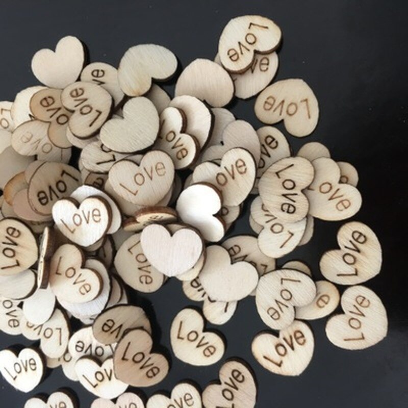 100Pcs Mini Wooden Love Heart Rustic Wedding Party... – Vicedeal