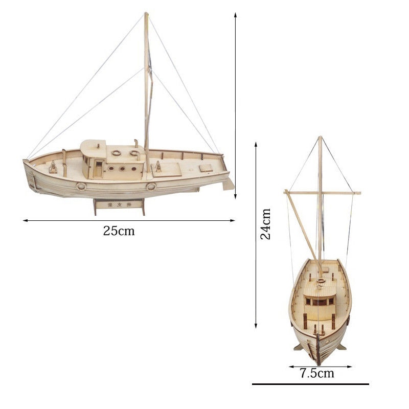 Ship Assembly Model Diy Kits Wooden Sailing Boat 1... – Grandado