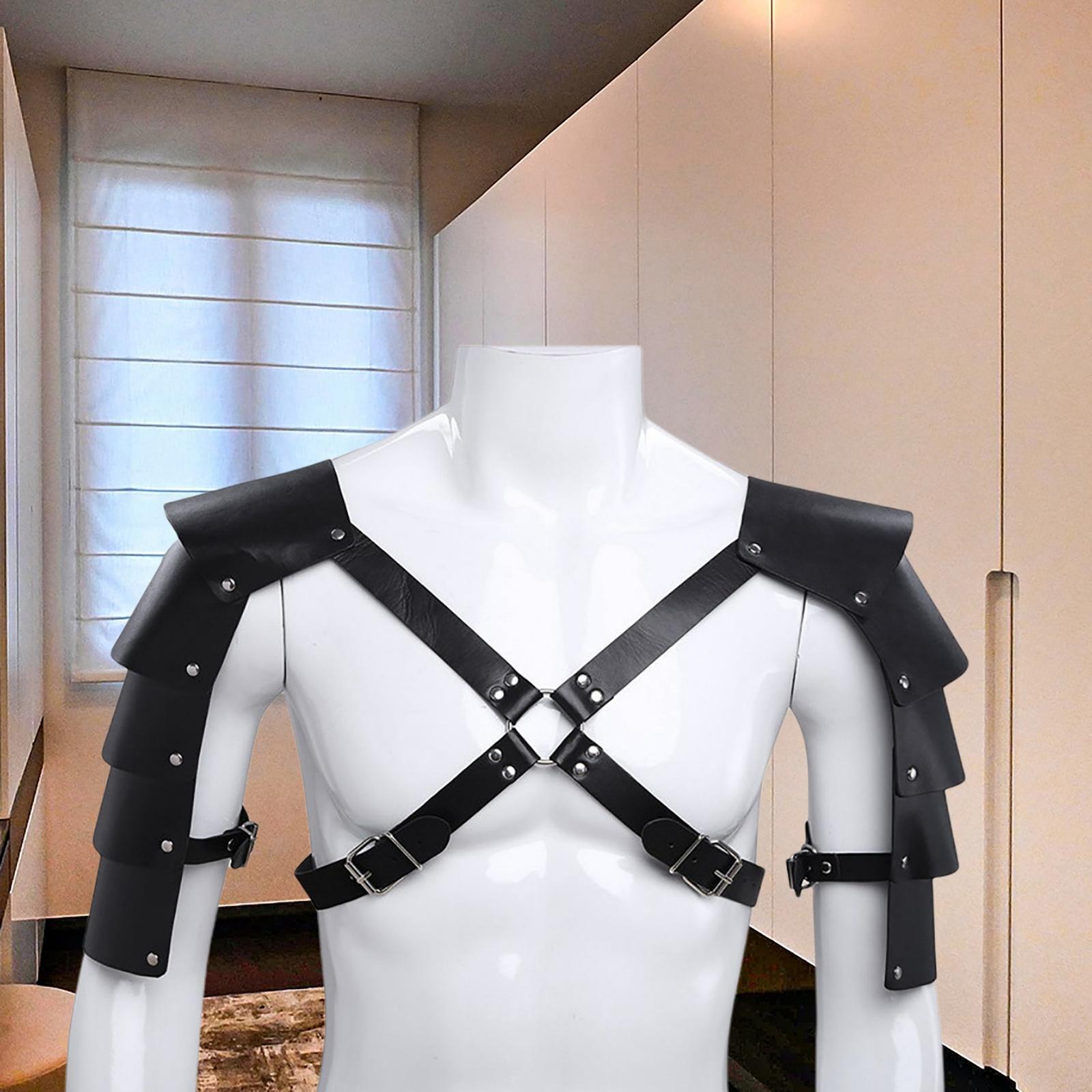 Punk Leather Waist Chains Chest Harness Black Danc... – Grandado