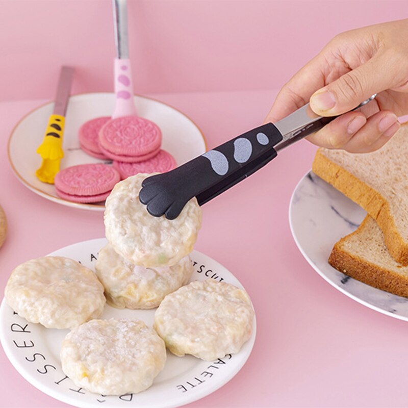 Cat Paw Shape Food Tongs Cute Cartoon Meal Tongs S... – Grandado