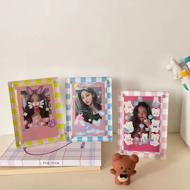 Acrylic Checkerboard 3-inch Photo Frame Photo Smal... – Vicedeal