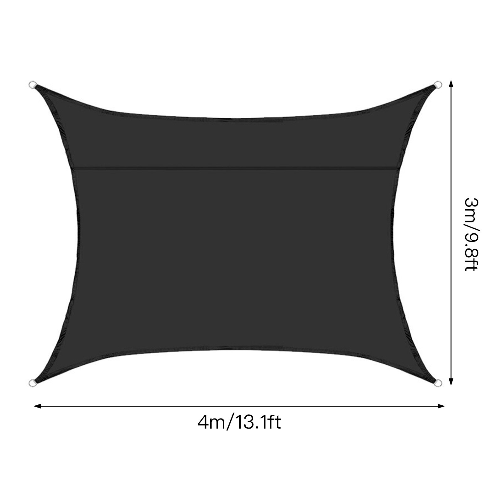 Rectangle Shade Sail 3*4m With Four Ropes Awning C... – Vicedeal