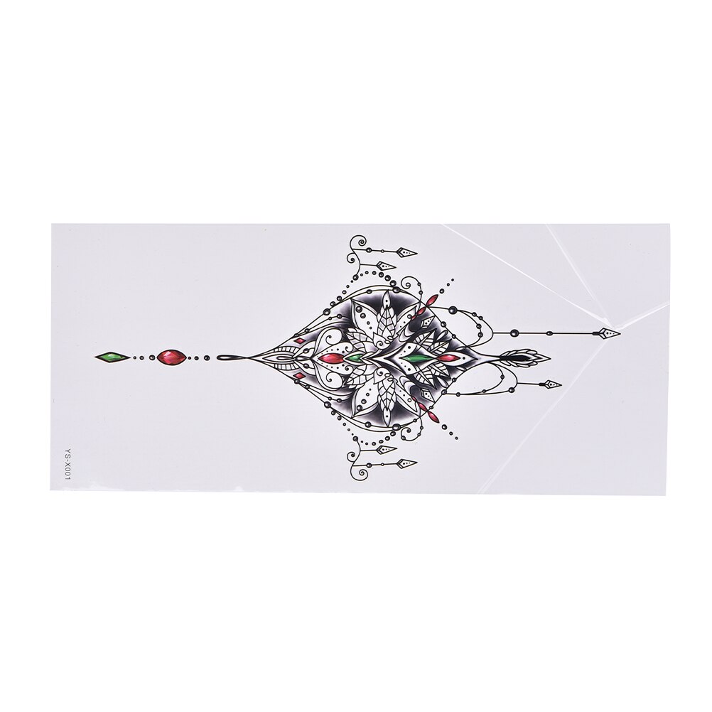 1pcs Sexy Chest Jewelry Tattoo Big Size 290mm 130m Vicedeal