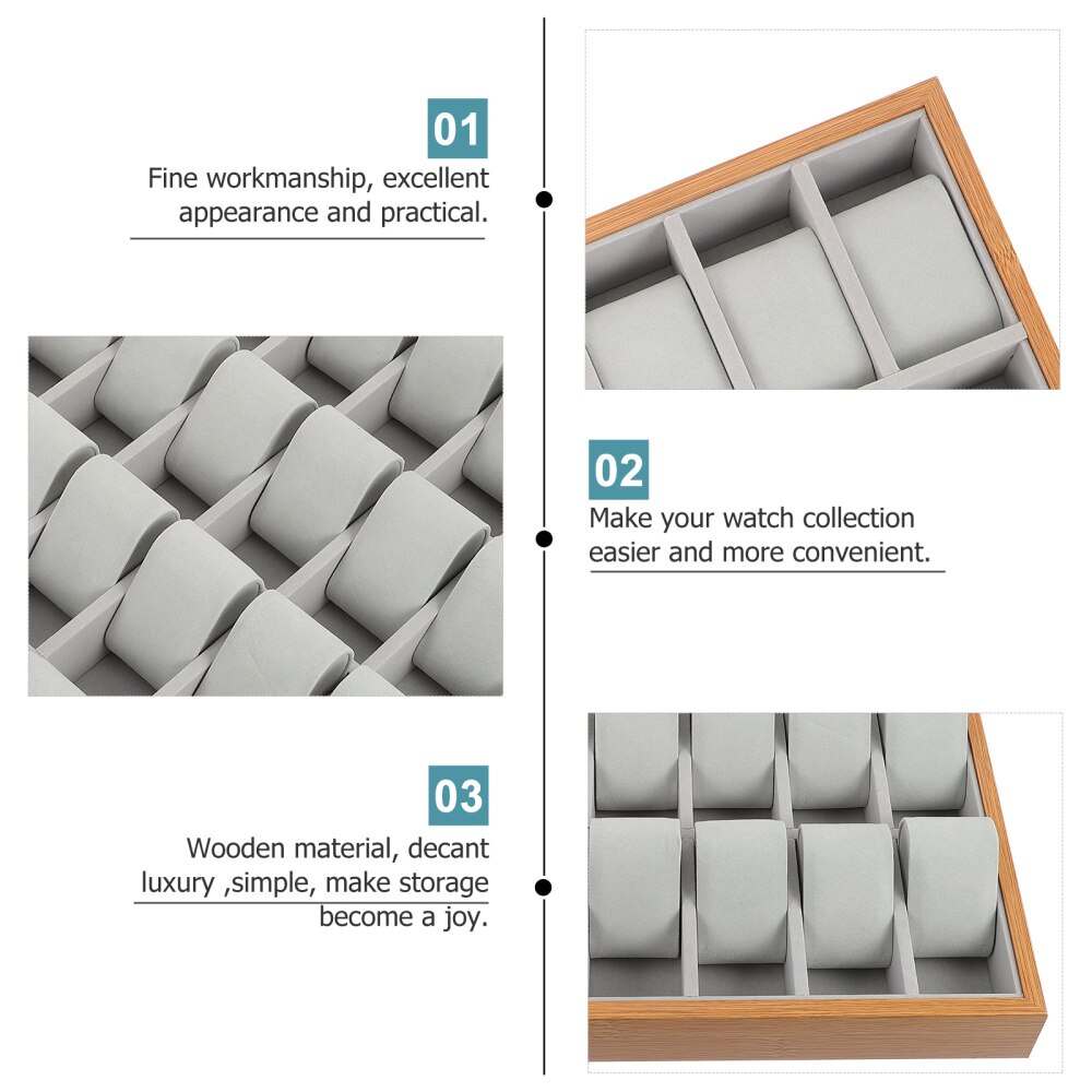 24 Slots Watch Storage Box Watch Storage Holder Ro... – Grandado