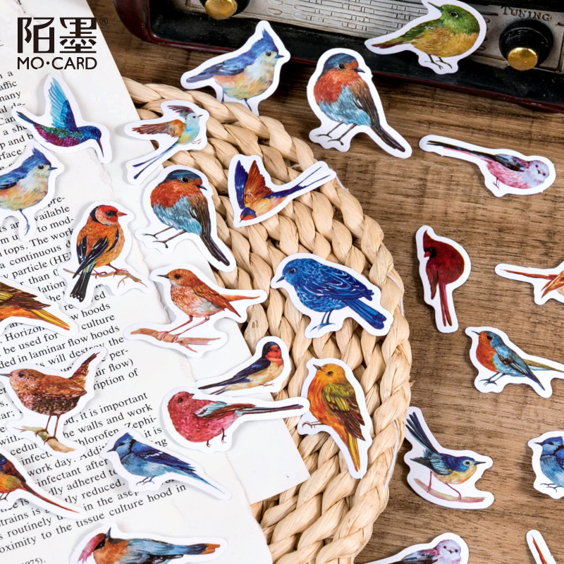 46 Pcs Kawaii Vogels Stickers Voor Kids Scrapbook ... – Vicedeal