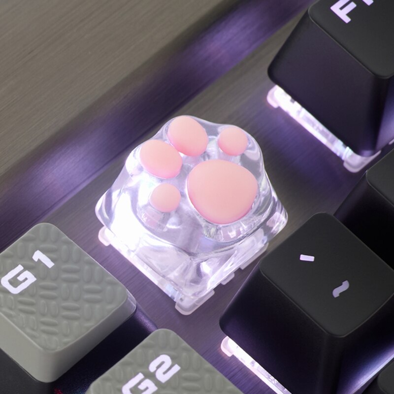 Personality Transparent Resin Kitty Paw Artisan -C... – Grandado