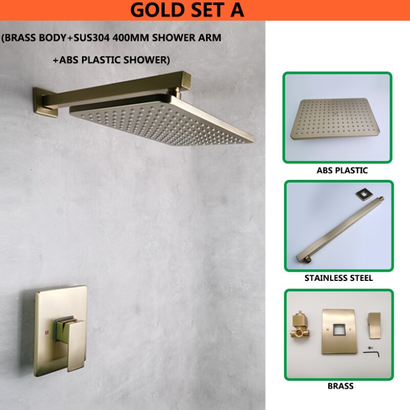 Overhead Shower Set Top Ultra Thin 8 Inch Shower S... – Grandado