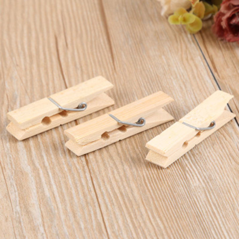 50Pcs Log Color Clothes Pegs Home Wood Clip Storag... – Vicedeal