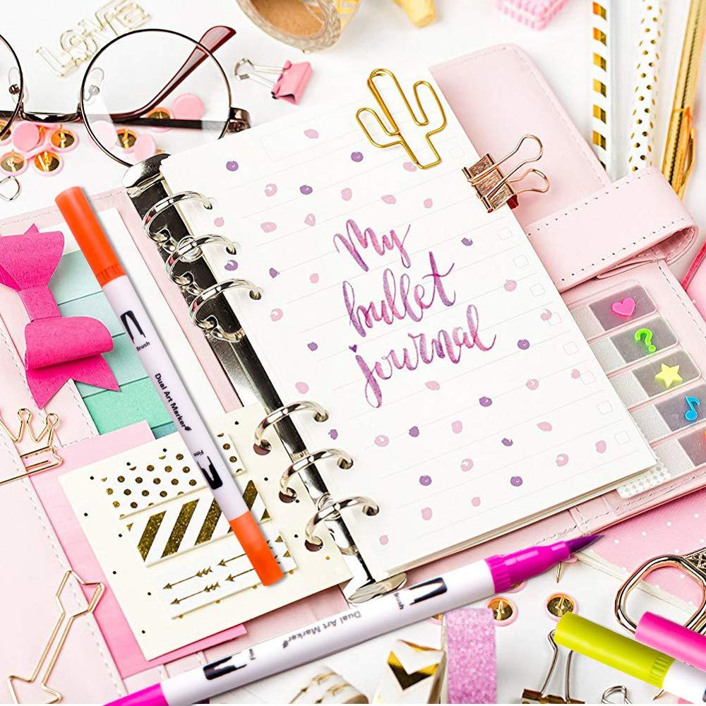 12/60/120 Colors Dual Tip Brush Art Marker Pens Fi... – Vicedeal